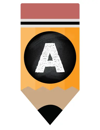 Complete Alphabet Bunting Banner (Pencil Theme) - Learning Attic