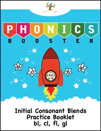 Initial Consonant Blends Practice Booklet (bl, cl, fl, gl) - Learning Attic