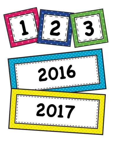 Bright Polka Dot Calendar Set - Learning Attic