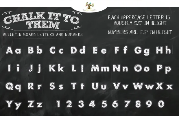 Chalkboard Letters & Numbers - Learning Attic