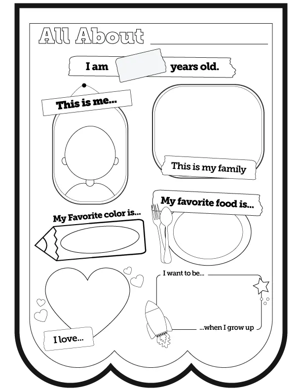 All About Me Bunting Banner Posters - Primary & Junior - Learning Attic