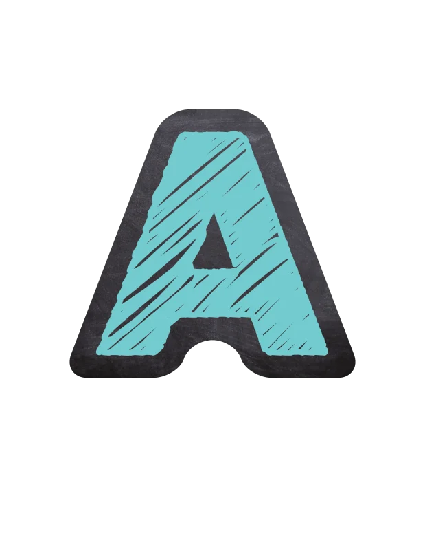 Chalkboard Letters & Numbers in Neon - Learning Attic