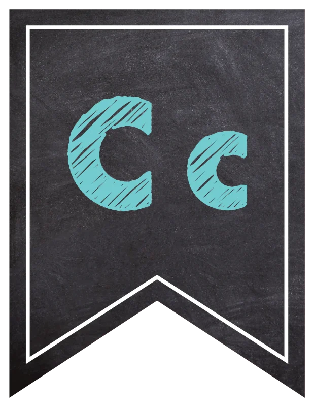 Chalkboard Bunting Banner Alphabet in Neon - Learning Attic