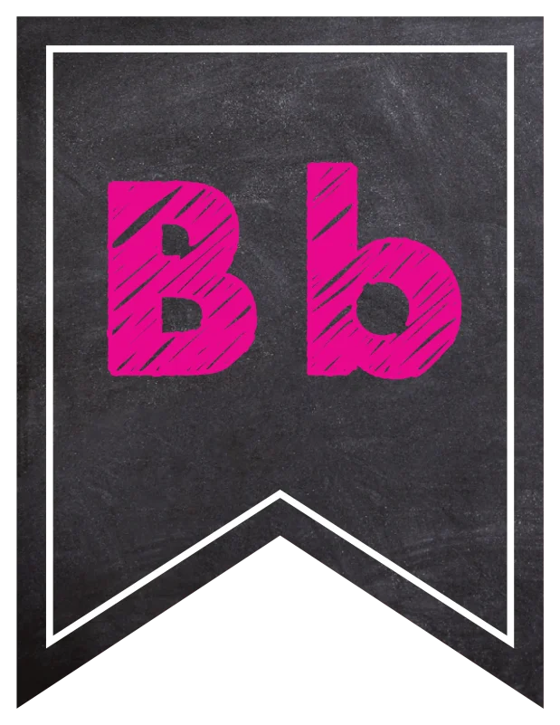 Chalkboard Bunting Banner Alphabet in Neon - Learning Attic