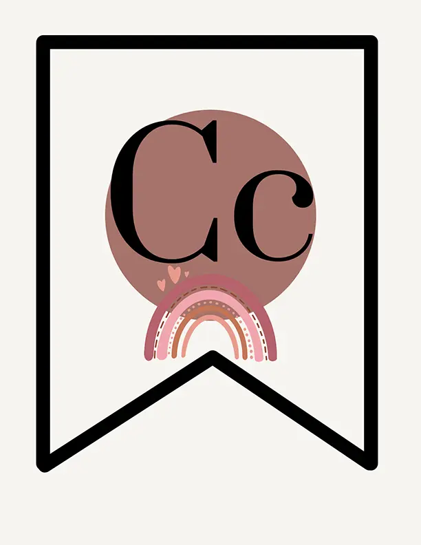 Boho Rainbow Alphabet Banner - Learning Attic