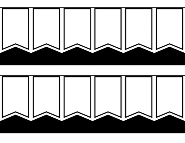 Bulletin Board Borders Set Rainbow Black & White - Learning Attic