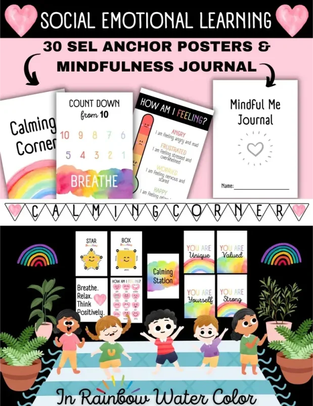 Social Emotional Learning + Calming Corner Anchor Posters and ...