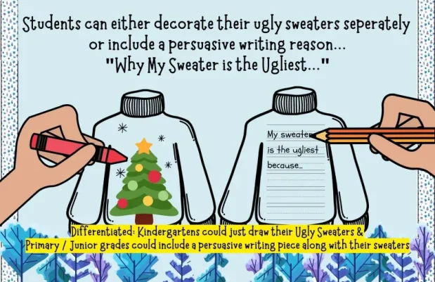 Persuasive 'Ugly Sweater' Writing Activity & Bulletin Board Set ...