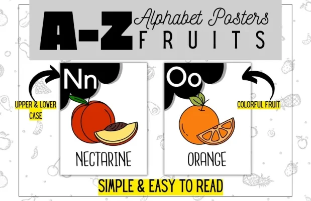 A-Z Alphabet Fruit Posters - Learning Attic