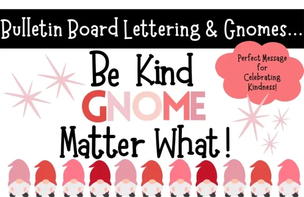 Kindness Math Gnome Craftivity and Bulletin Board Set - Learning Attic