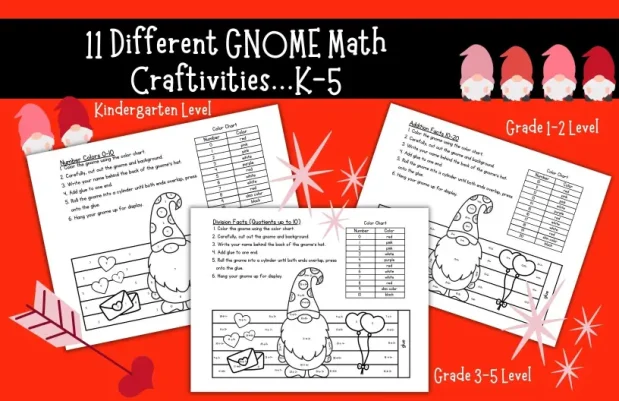 Kindness Math Gnome Craftivity and Bulletin Board Set - Learning Attic