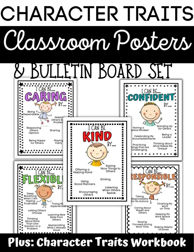 Character Traits Posters & Bulletin Board Set - Learning Attic