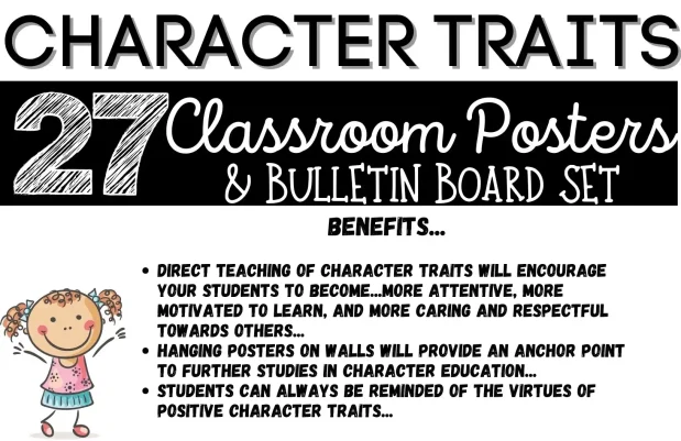 Character Traits Posters & Bulletin Board Set - Learning Attic