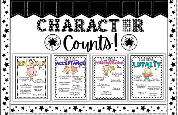 Character Traits Posters & Bulletin Board Set - Learning Attic