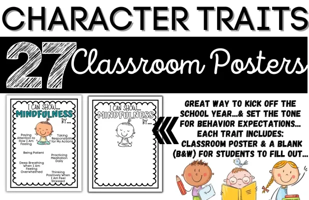 Character Traits Posters & Bulletin Board Set - Learning Attic