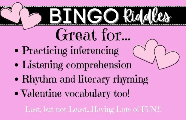 30 Valentine's Day Riddle Bingo Game - Learning Attic