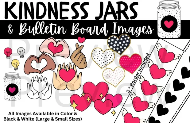 Kindness Jars Writing Activities & Bulletin Board Sets - Learning Attic