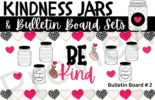 Kindness Jars Writing Activities & Bulletin Board Sets - Learning Attic