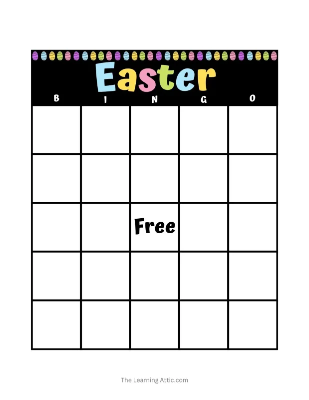 Easter Cut & Paste Bingo - Learning Attic