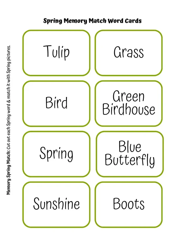 Spring BINGO & Memory Game - Learning Attic