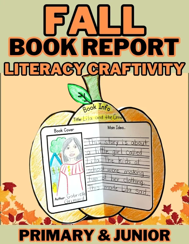 3D Pumpkin Book Report Craftivity - Learning Attic