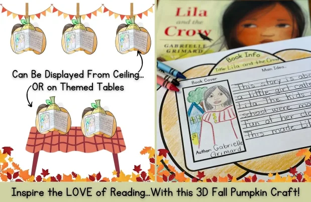 3D Pumpkin Book Report Craftivity - Learning Attic
