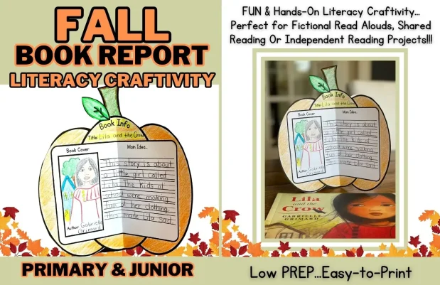 3D Pumpkin Book Report Craftivity - Learning Attic