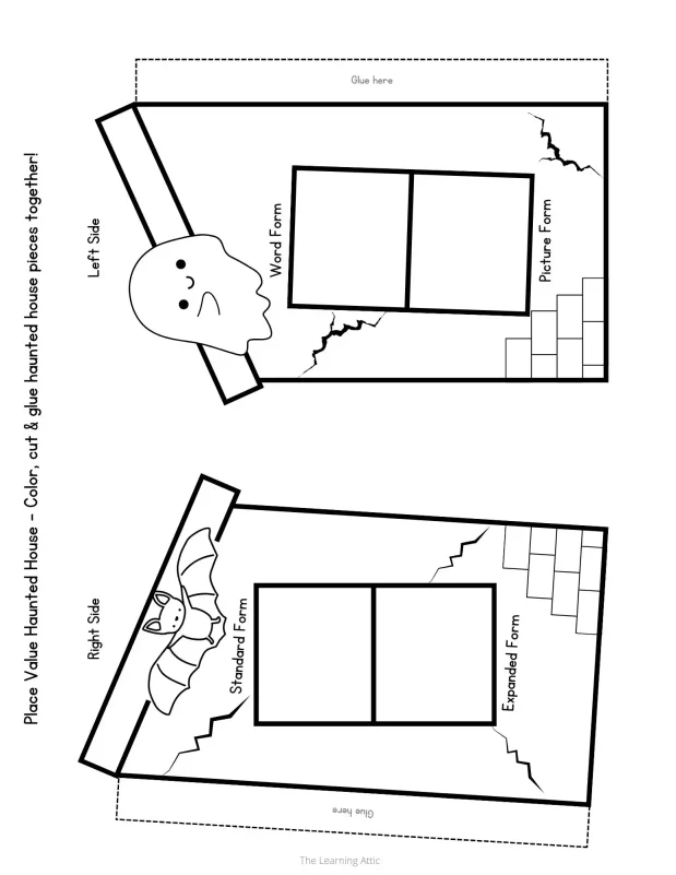 Haunted House Math Craftivity - Learning Attic