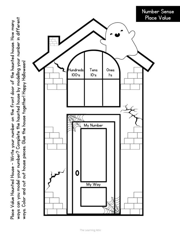 Haunted House Math Craftivity - Learning Attic