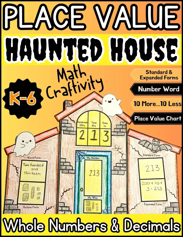 Haunted House Math Craftivity - Learning Attic