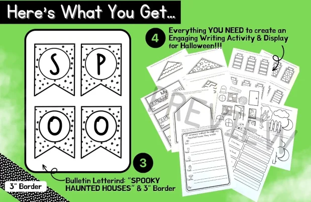 Haunted House Descriptive / Adjective Writing Craftivity - Learning Attic