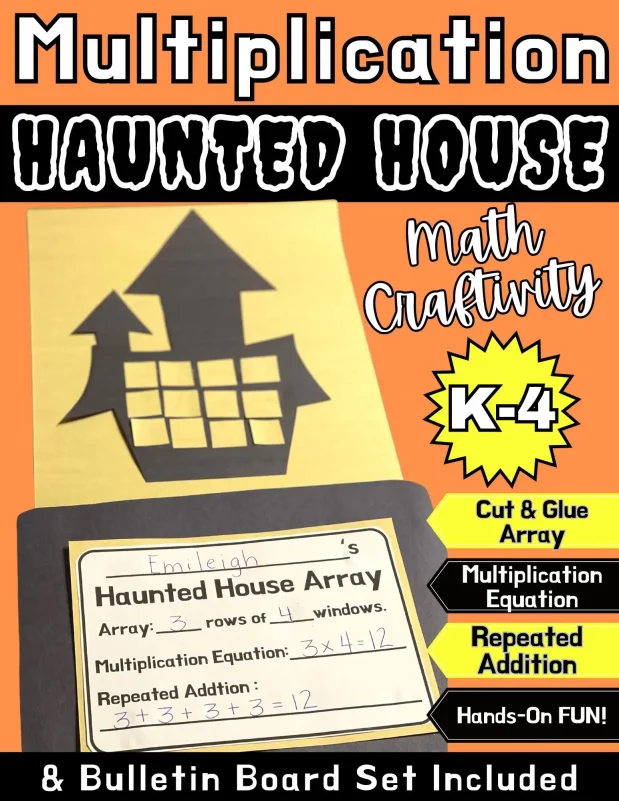 Multiplication Haunted House Craftivity & Bulletin Board Set - Learning ...
