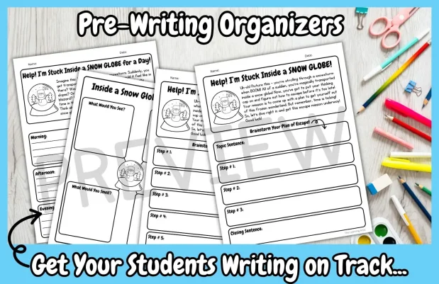 "HELP! I'm Stuck in a SNOW GLOBE!" Craftivity & Bulletin Board ...