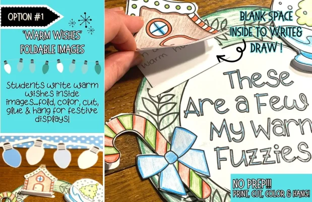 Warm Wishes Wreath Craftivity & Bulletin Set - Learning Attic