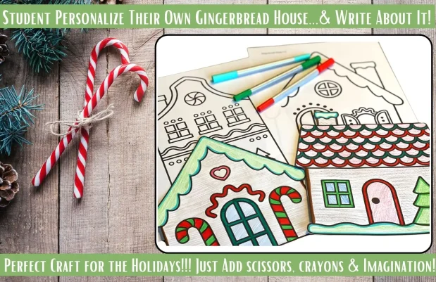 Build-A-Gingerbread House Writing Craftivities - Learning Attic