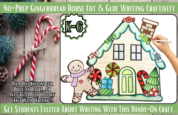 Build-A-Gingerbread House Writing Craftivities - Learning Attic