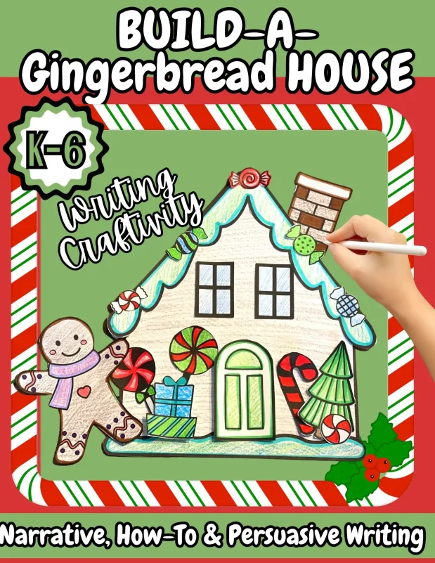 Build-A-Gingerbread House Writing Craftivities - Learning Attic