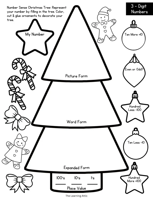 Build-A-Christmas Tree Number Sense - Learning Attic