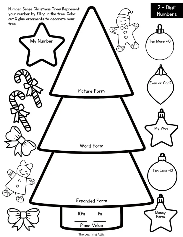 Build-A-Christmas Tree Number Sense - Learning Attic