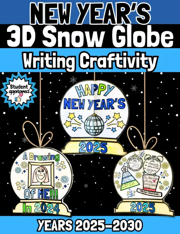 Snow Globe New Years Resolution Goal Setting Writing Craft December ...