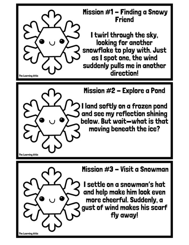 Winter Narrative Prompts Writing January Craftivity February Bulletin ...