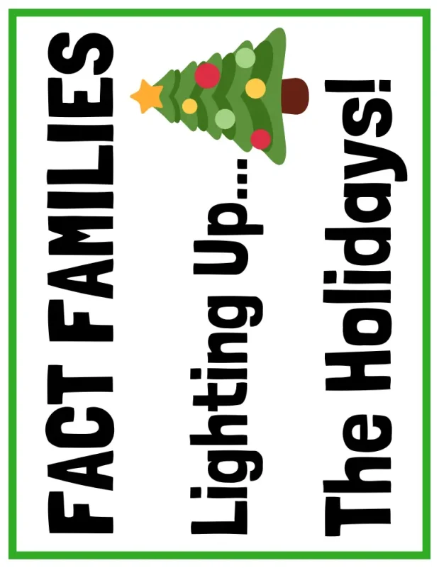 3D Christmas Tree FACT FAMILY Activity December Math Craft Bulletin ...