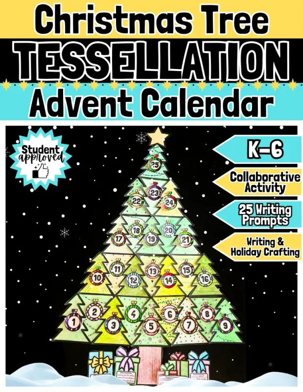 Christmas Tessellation Advent Calendar Holiday Craft December Bulletin ...