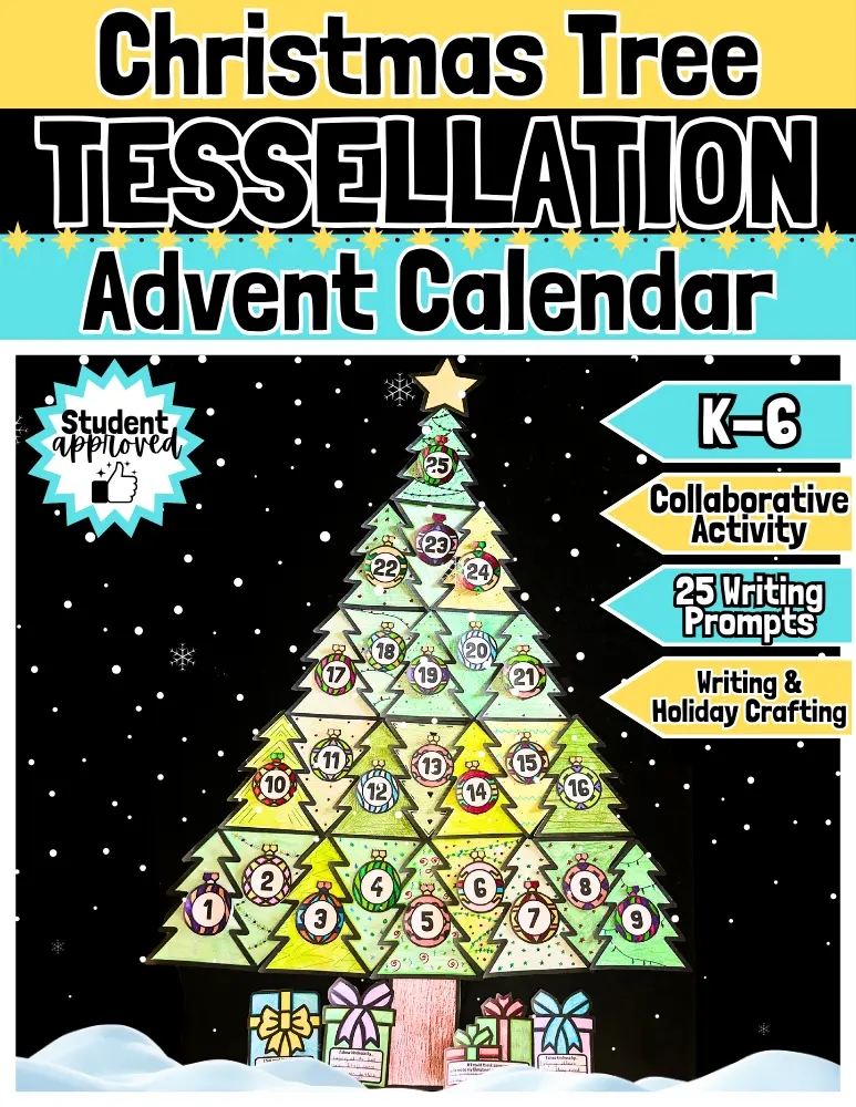 Christmas Tessellation Advent Calendar Holiday Craft December Bulletin ...