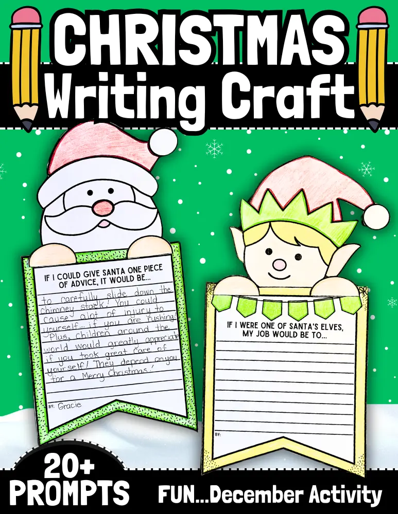 Christmas Writing Crafts December Activities Winter Bulletin Board ...