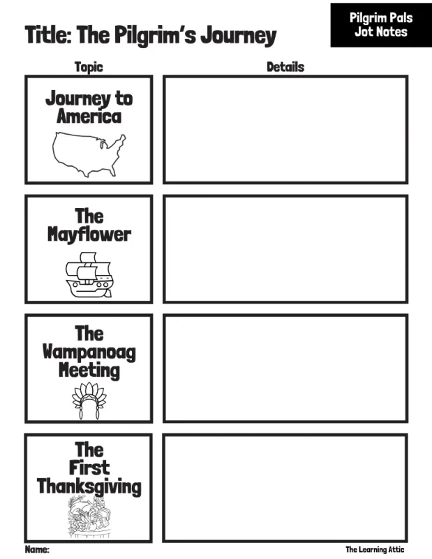 Thanksgiving Pilgrim Craft & Project Bulletin Board November Art ...