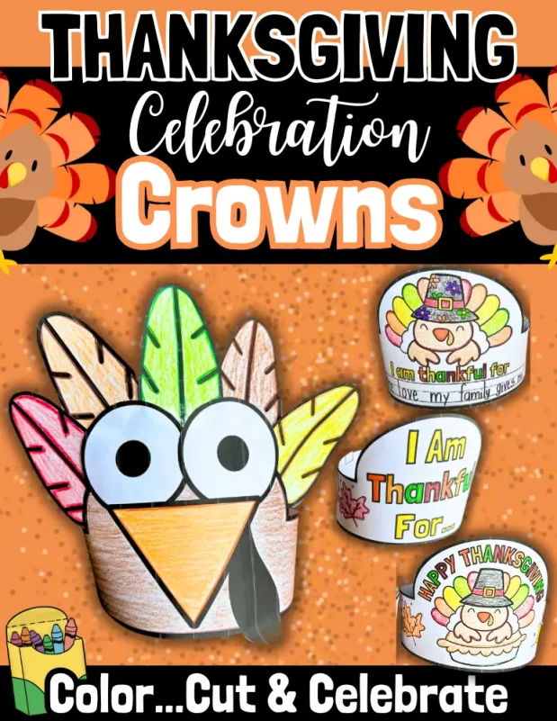 Thanksgiving Crown Craft, November Activity, Turkey Headband, Fall Name ...