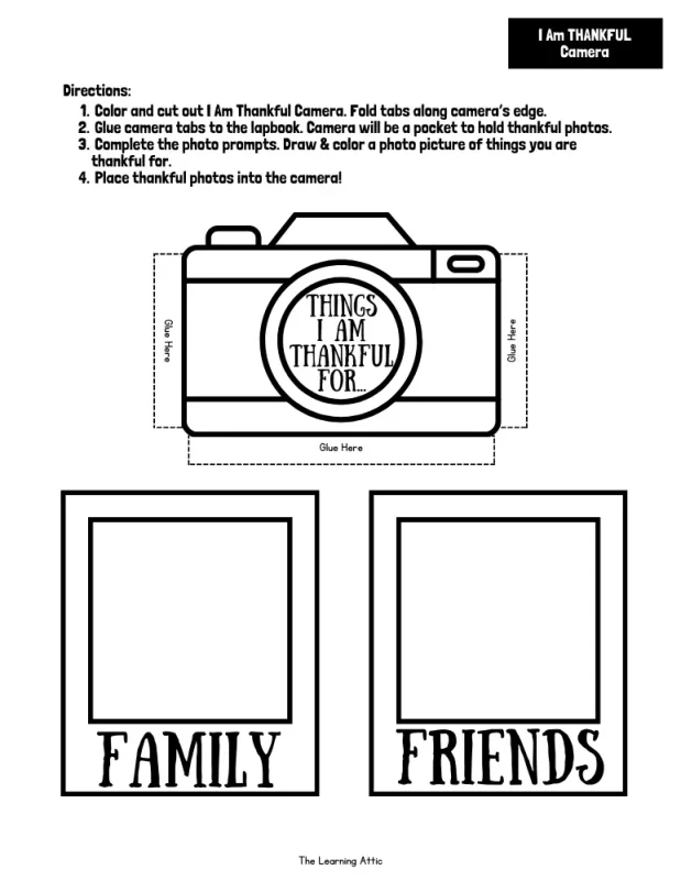 Thanksgiving Craft + Art & Writing Project, My Thankful Lapbook ...