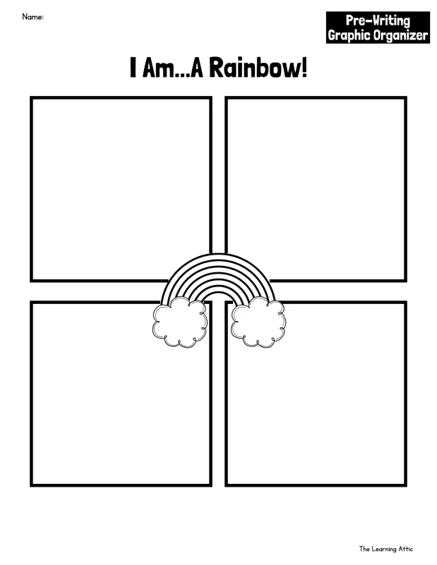 Rainbow Craft Spring Writing Activity March Bulletin Boards Back-To ...