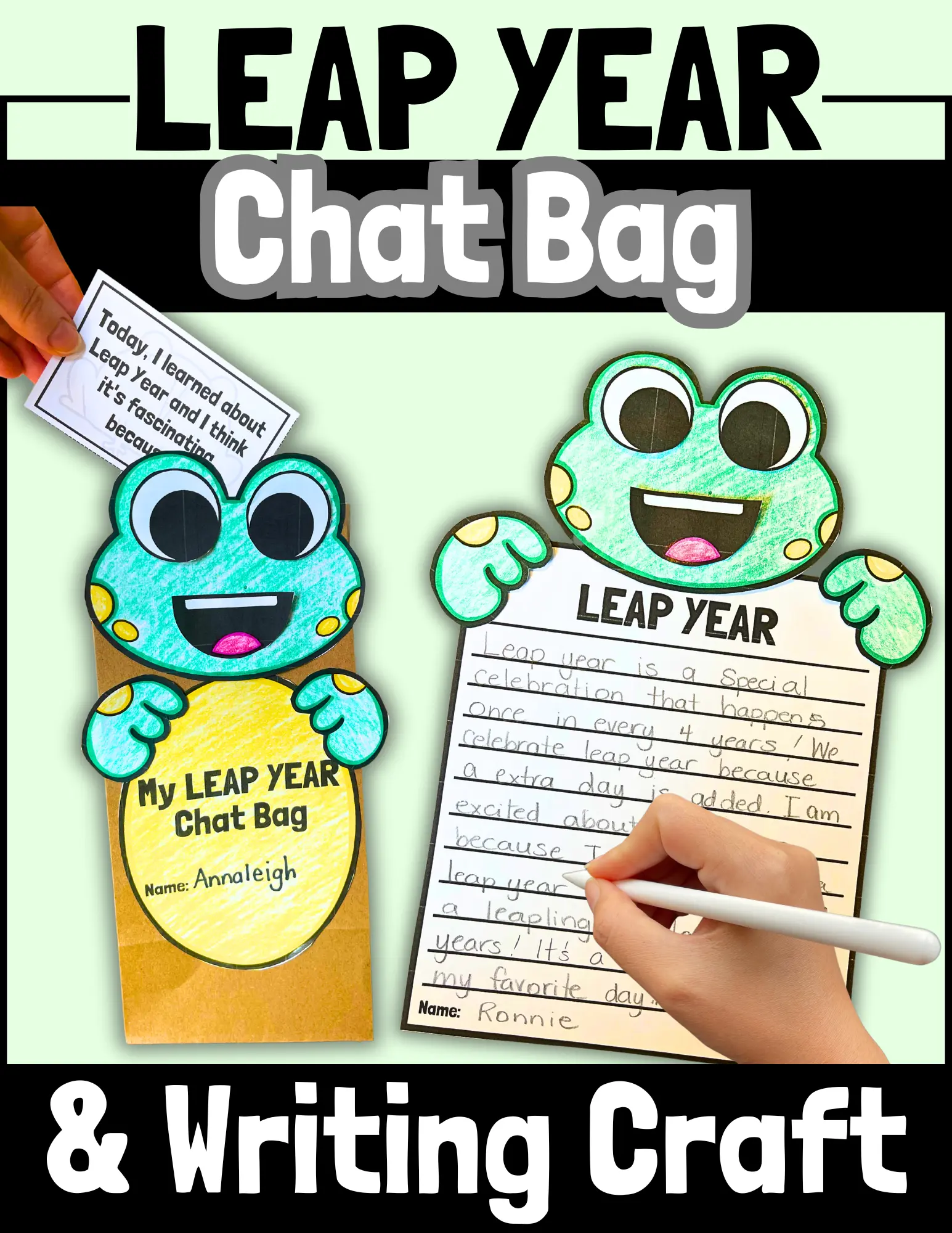 Leap Year Craft Writing Prompt Leap Day Frog Activity - Learning Attic